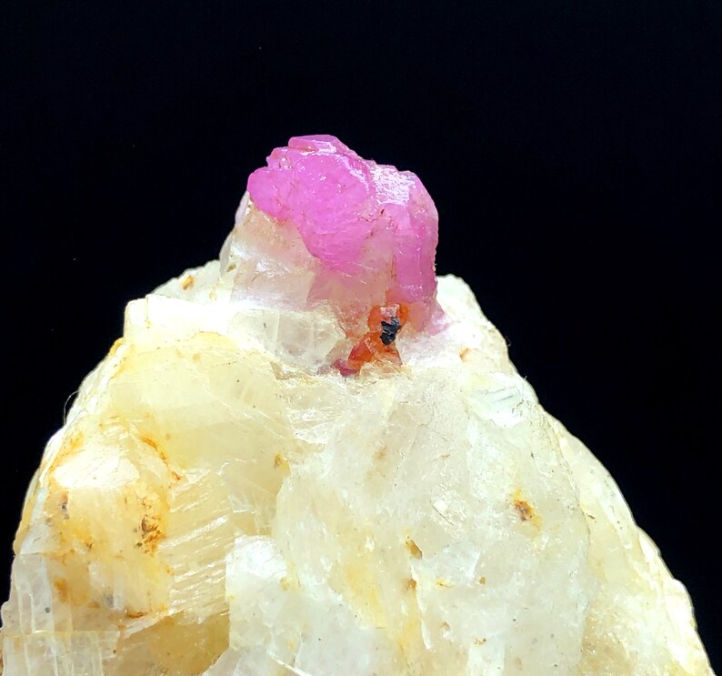 Natural Red Color Ruby on Matrix, Ruby Specimen, Raw Crystal, Mineral ...