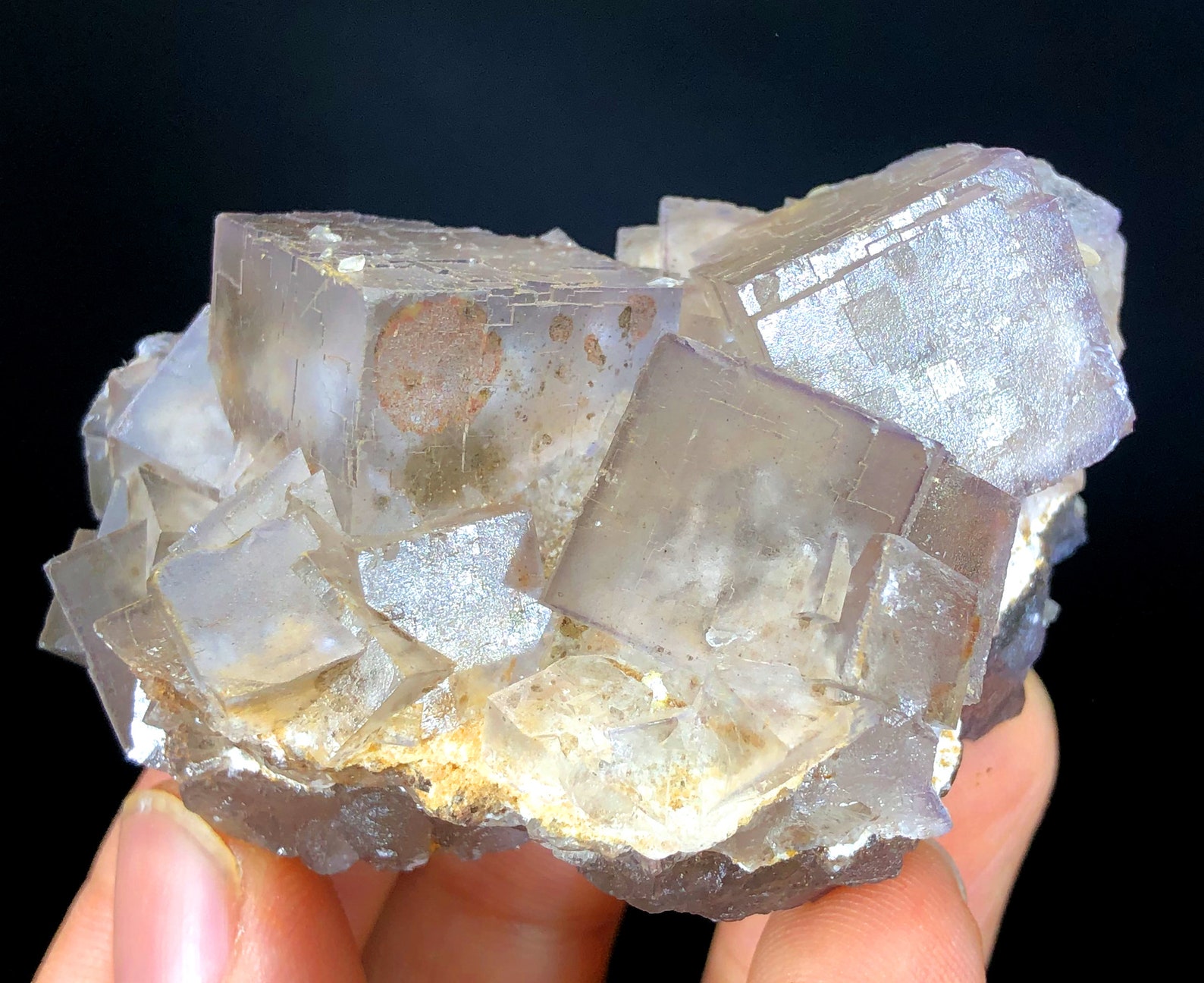 Natural Purple Color Cubic Fluorite Crystals, Phantom Fluorite ...