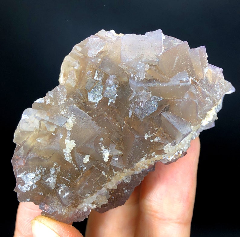 Natural Purple Color Cubic Fluorite Crystals, Phantom Fluorite ...