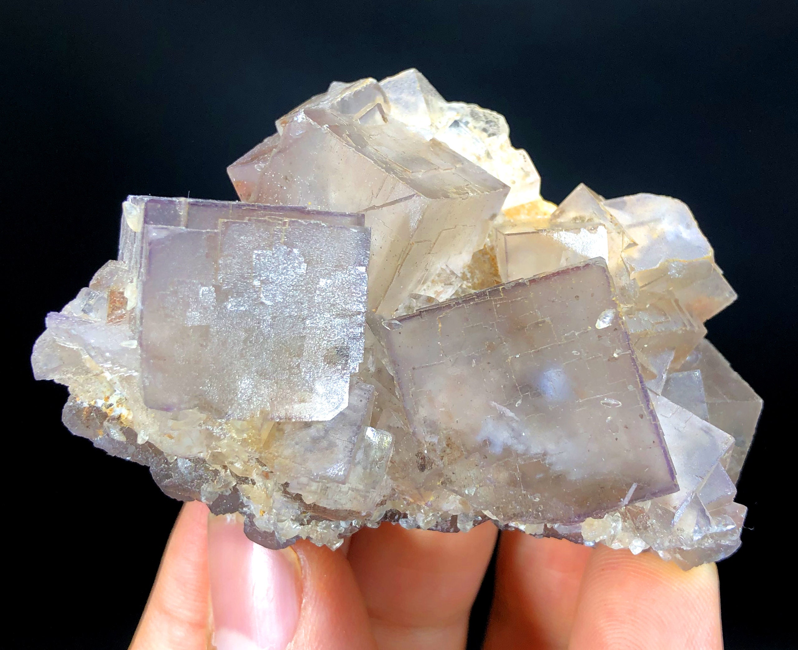 Natural Purple Color Cubic Fluorite Crystals, Phantom Fluorite ...