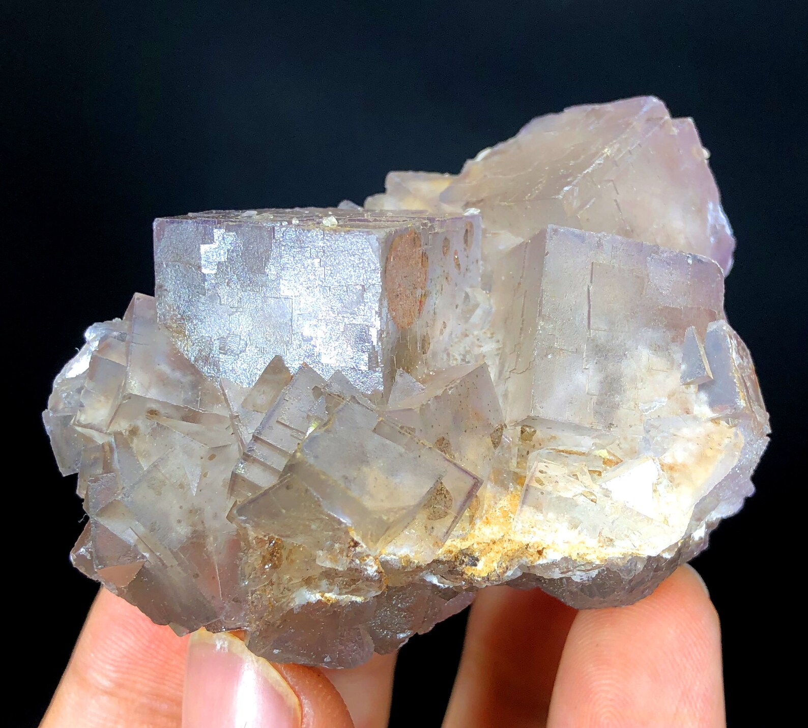 Natural Purple Color Cubic Fluorite Crystals, Phantom Fluorite ...