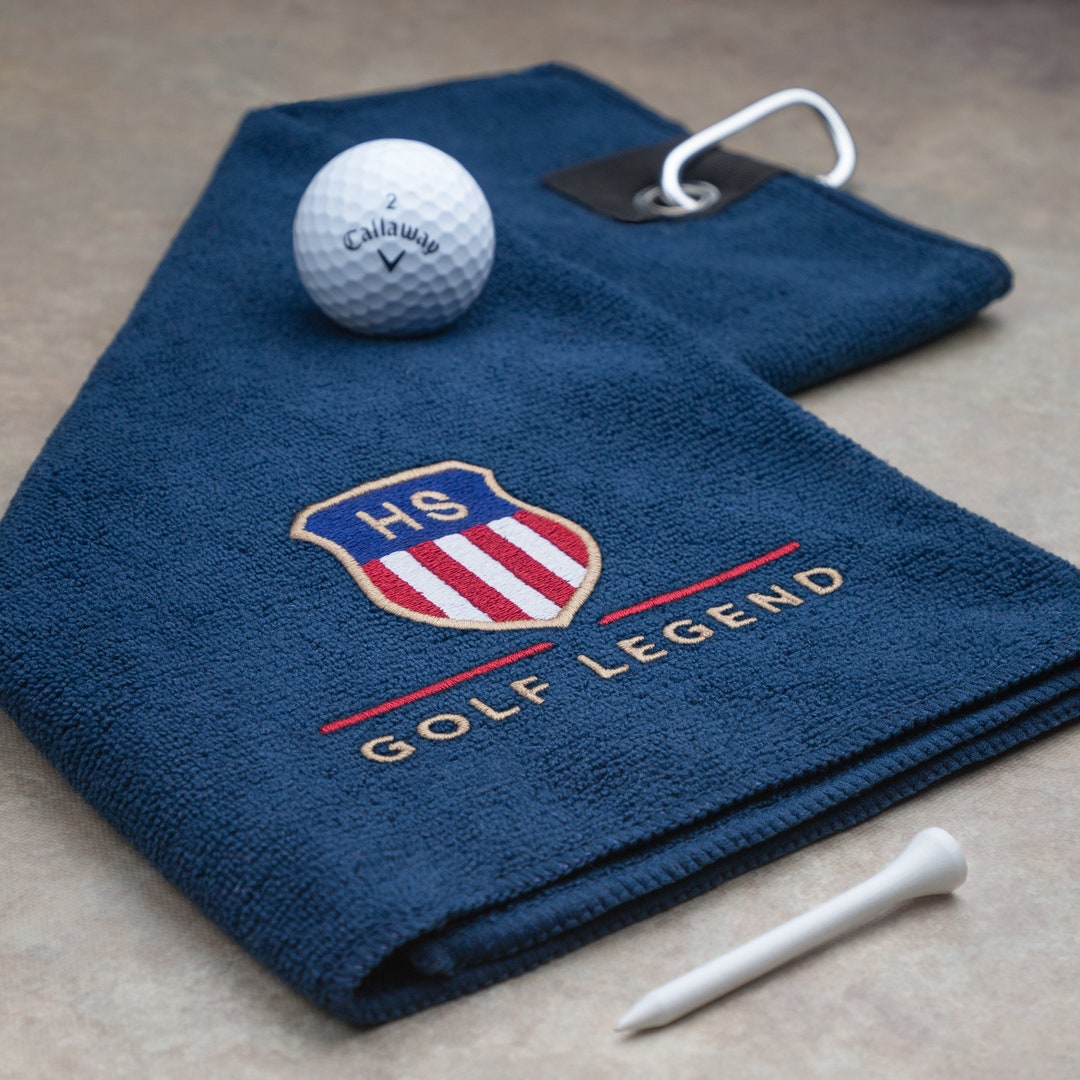 Crest and Shield Golf Club Legend Design Personalised Embroidered Golf ...