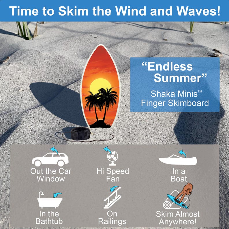 Shaka Minis Finger Skimboard | Finger Surfboard - Skim and Surf the ...