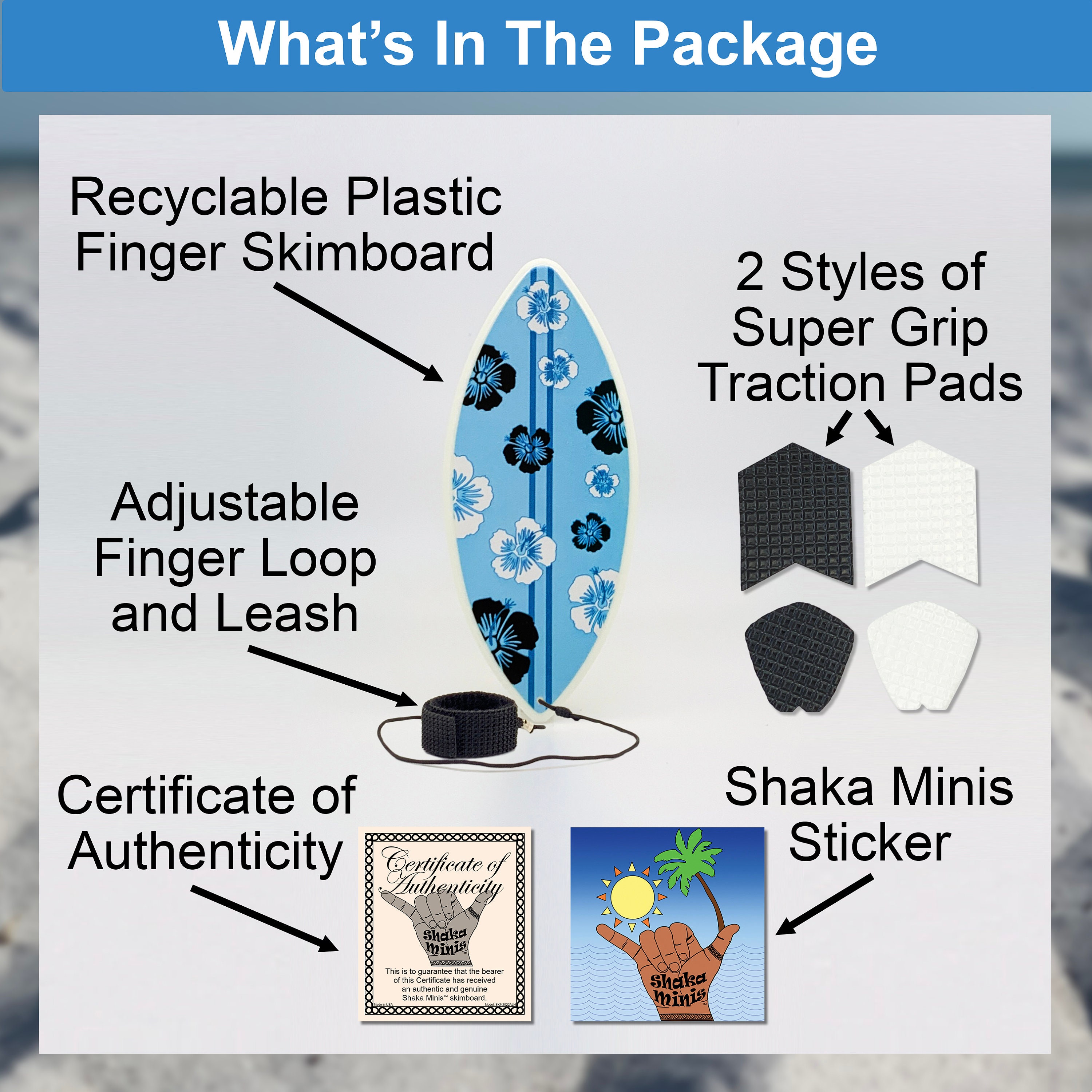 Shaka Minis Finger Skimboard Finger Surfboard Skim and Surf the Wind ...