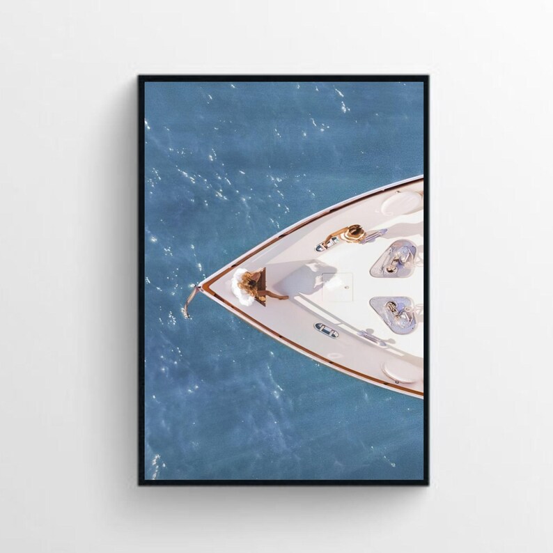 Luxury Yacht Poster Digital Photography Prints Sailing Wall Art Decor ...