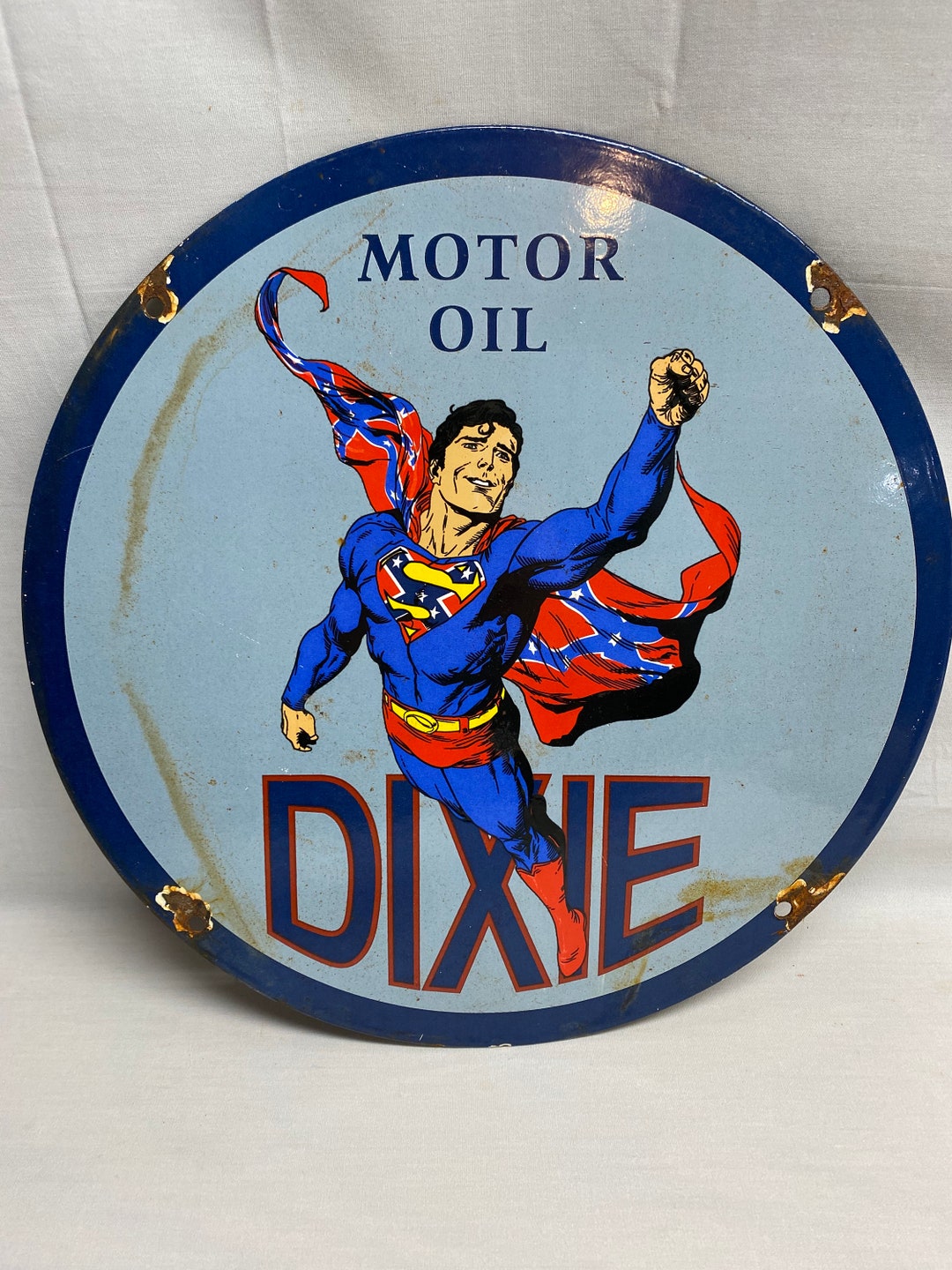 Dixie Motor Oil Vintage Rustic Retro Porcelain Enamel Sign - Etsy