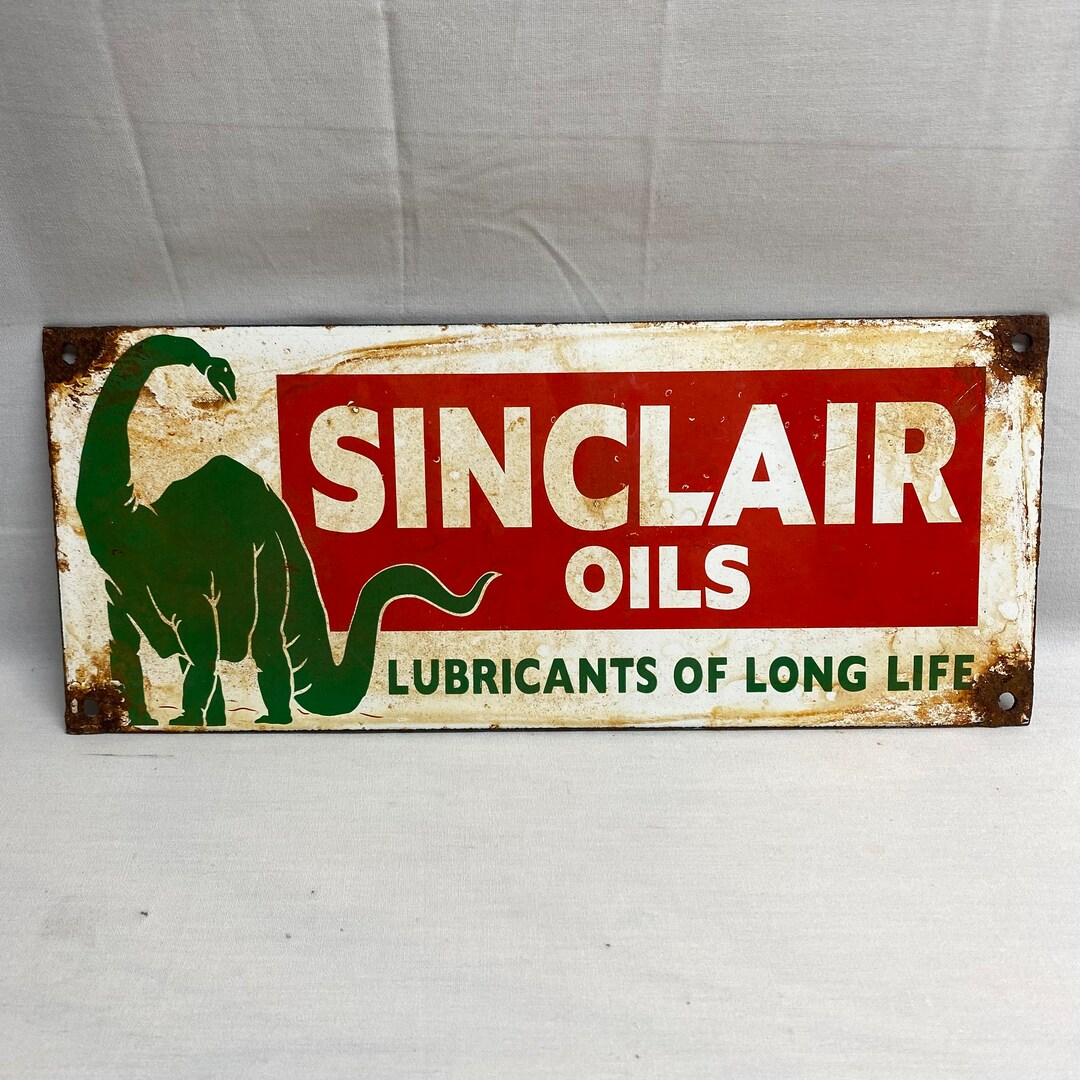 Sinclair Oils Lubricants Vintage Rustic Retro Porcelain Enamel Sign - Etsy