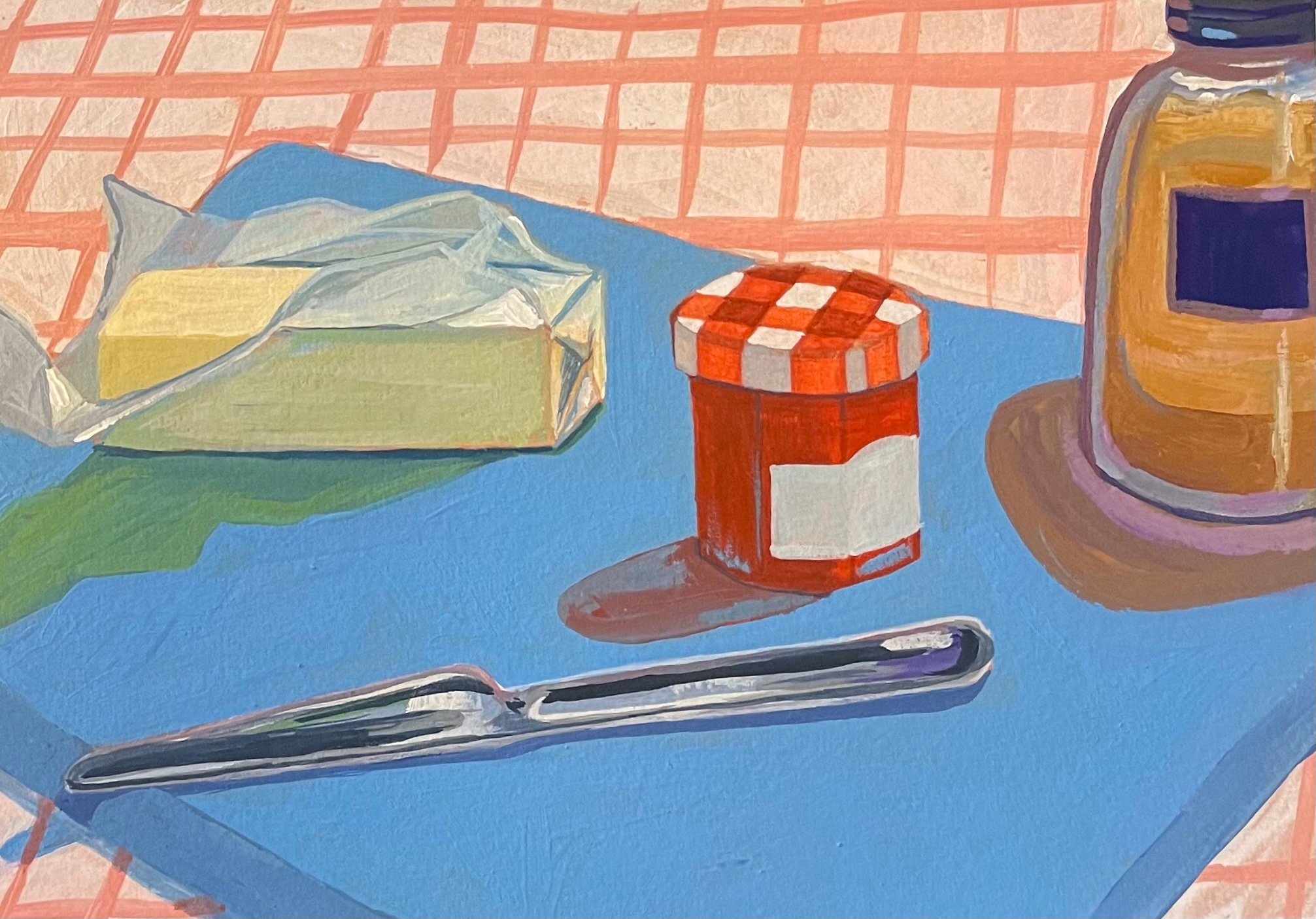 Biscuit Blues Original Gouache Painting - Etsy