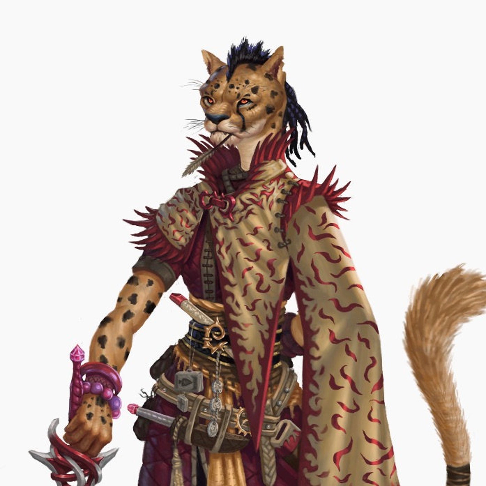 D&D 5e Character Sheet - Bold Flame, Tabaxi Rogue - Etsy