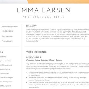 ATS Resume Template Word & Google Docs, Minimalist Resume Template ...