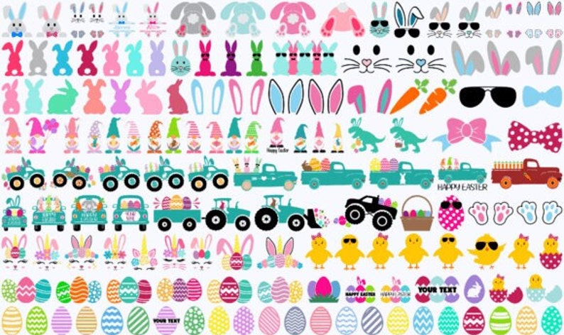 Easter SVG Bundle, Easter Bunny Cut File, Eggs SVG Download - Etsy