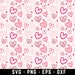 Heart Seamless Pattern, Heart Digital Paper Print Svg, Romantic ...