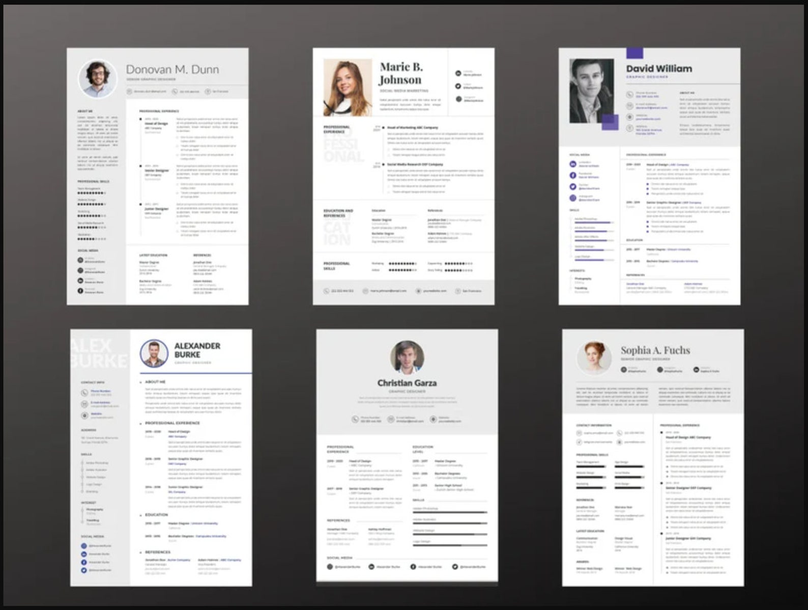 50 Resume Template Bundle, CV Template, Editable Resume Word, CV ...