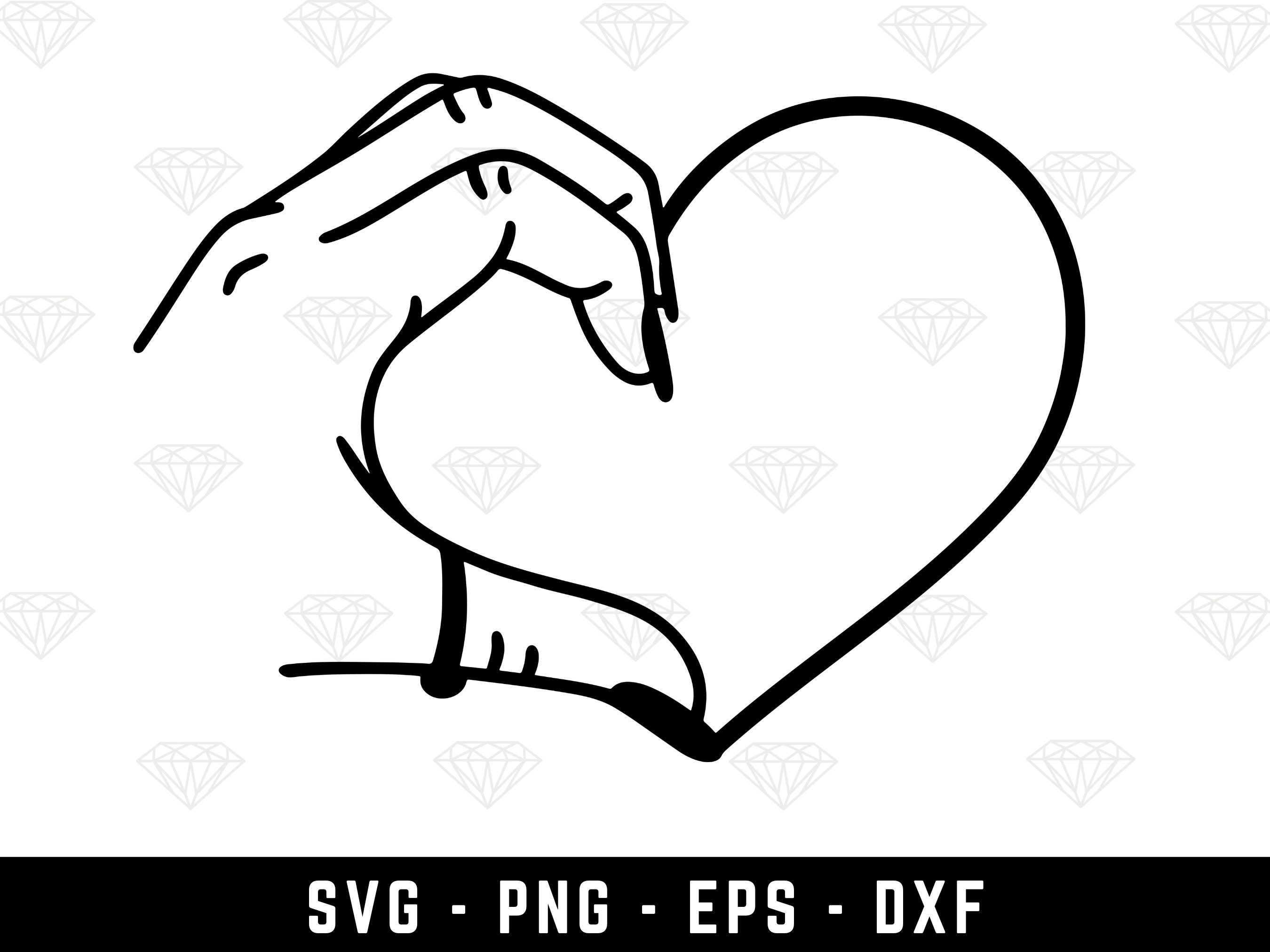 Aesthetic Woman Hand SVG, Hand Sign SVG, Love Sign SVG, Hand Heart Svg ...