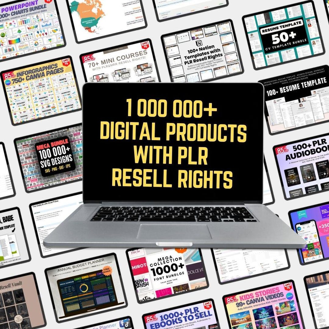 1 MILLION Digital Products Mega Bundle | Entire Store Collection | PLR ...