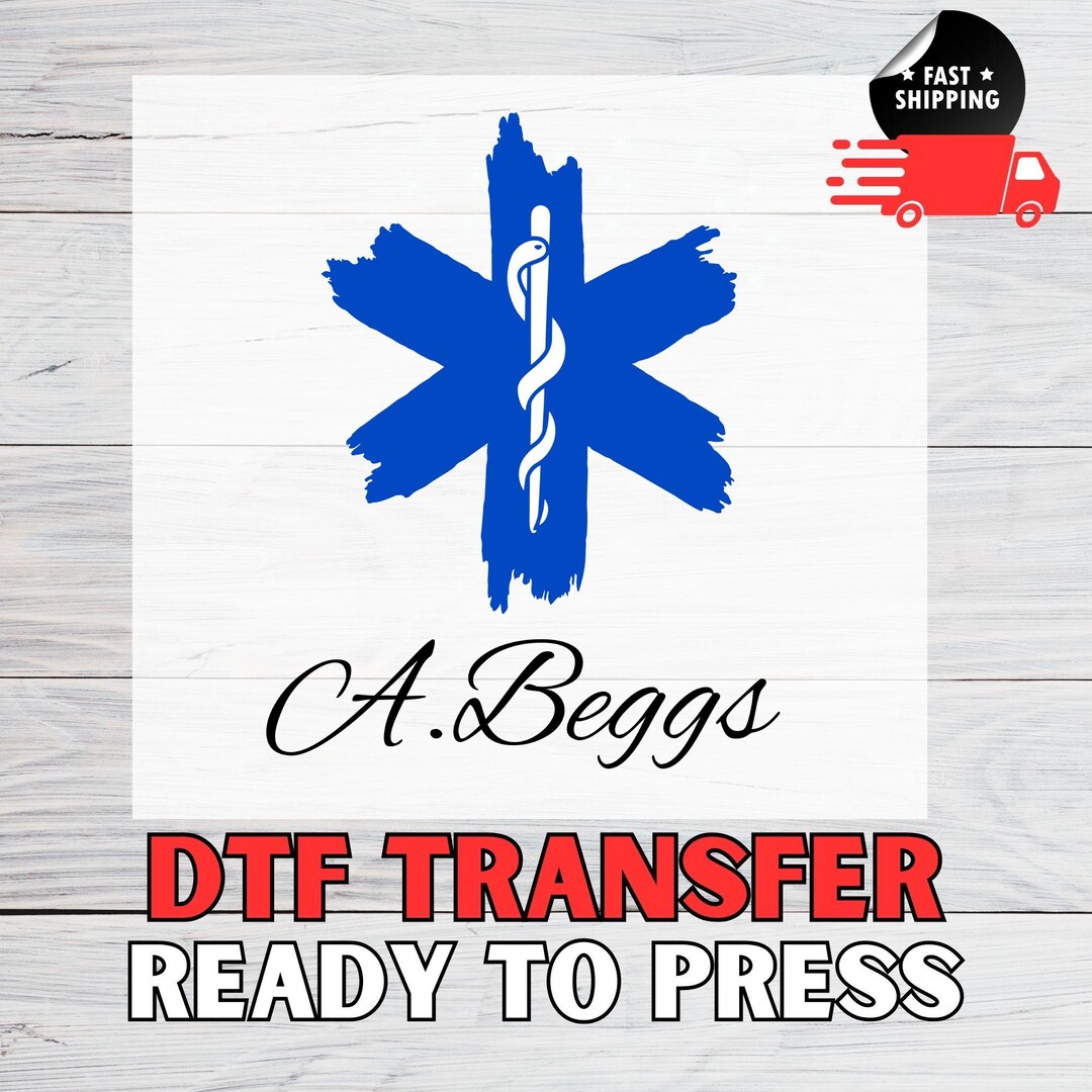 Custom EMT EMS DTF Transfer: Fire Rescue Medical Star Design - Etsy