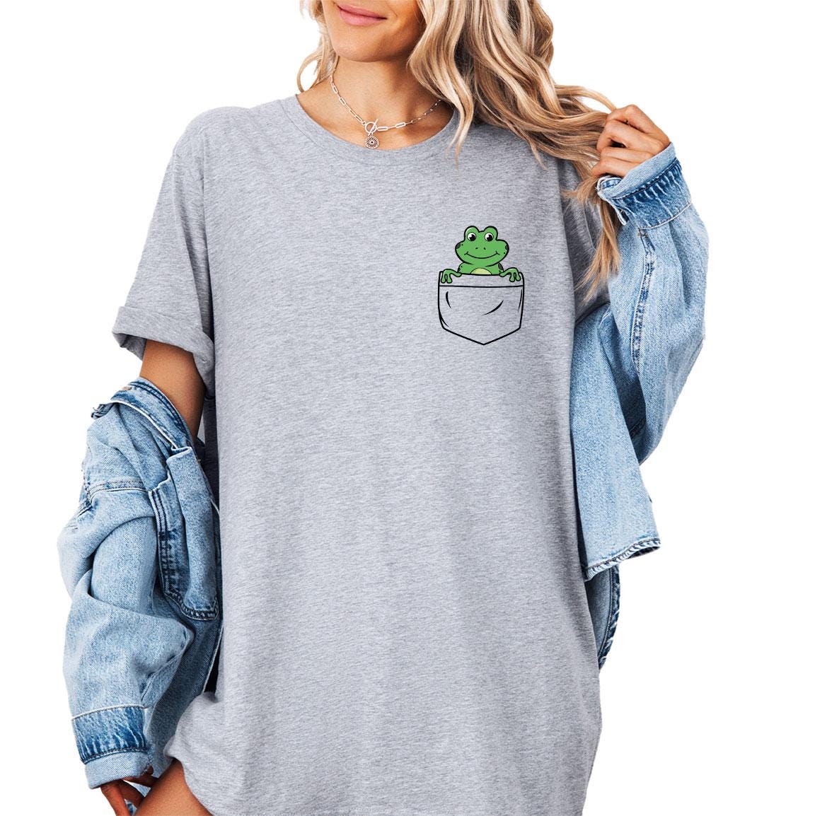 Pocket Frog Shirt, Funny Frog T-shirts, Cute Frog Shirts, Frog Lover ...