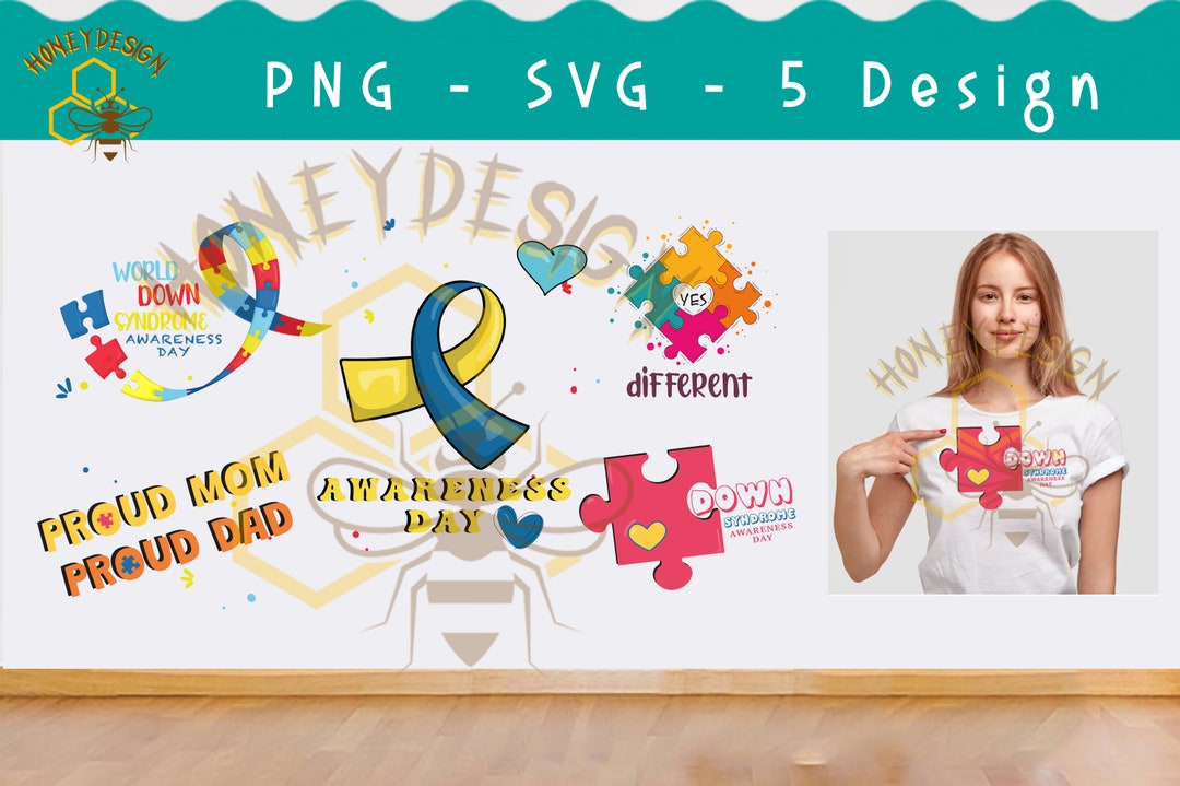 Down Syndrome PNG Bundle, Awareness Day 21 March Svg, Down Syndrome Png ...