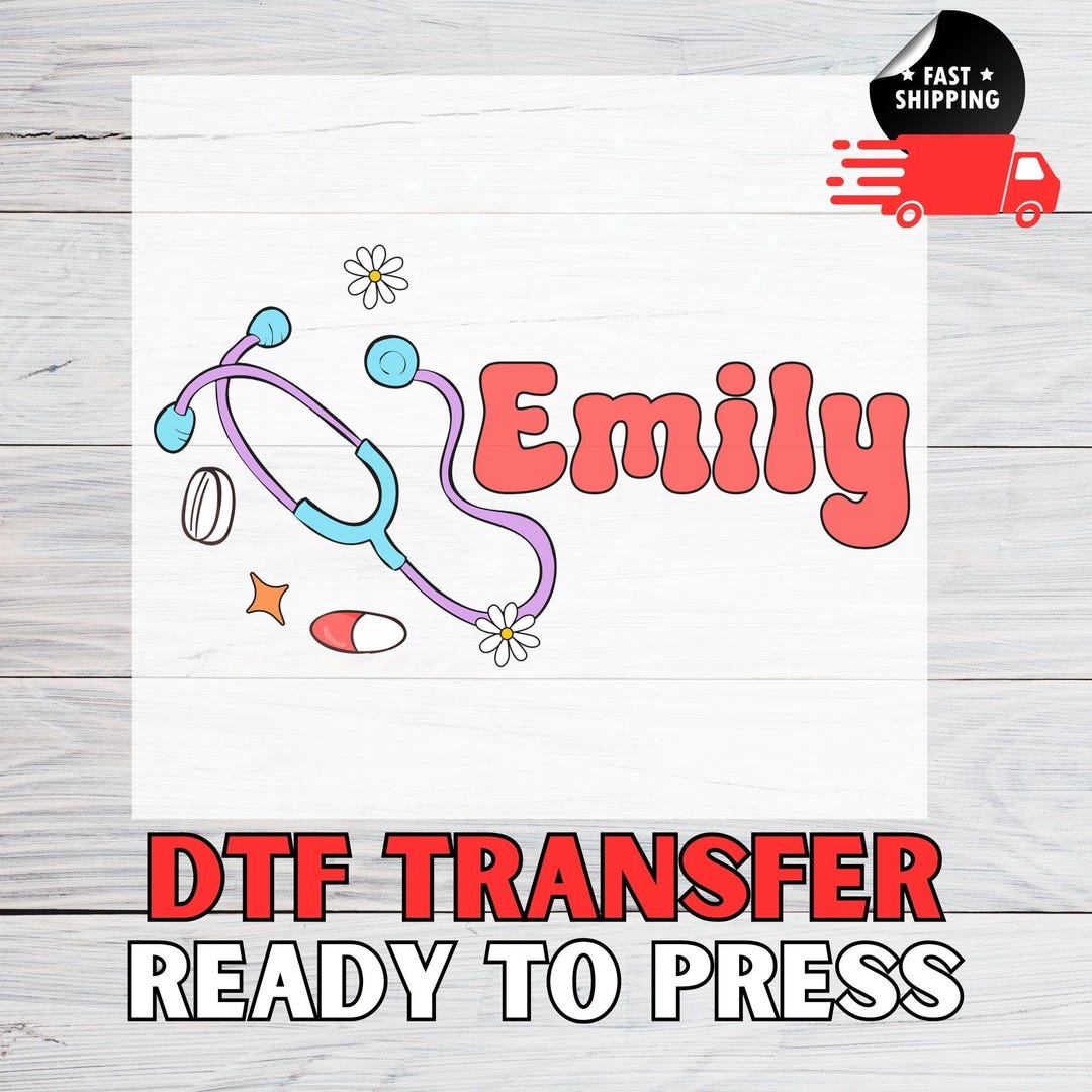 Custom Nurse DTF Transfer, Personalized Medical Heat Transfer With ...