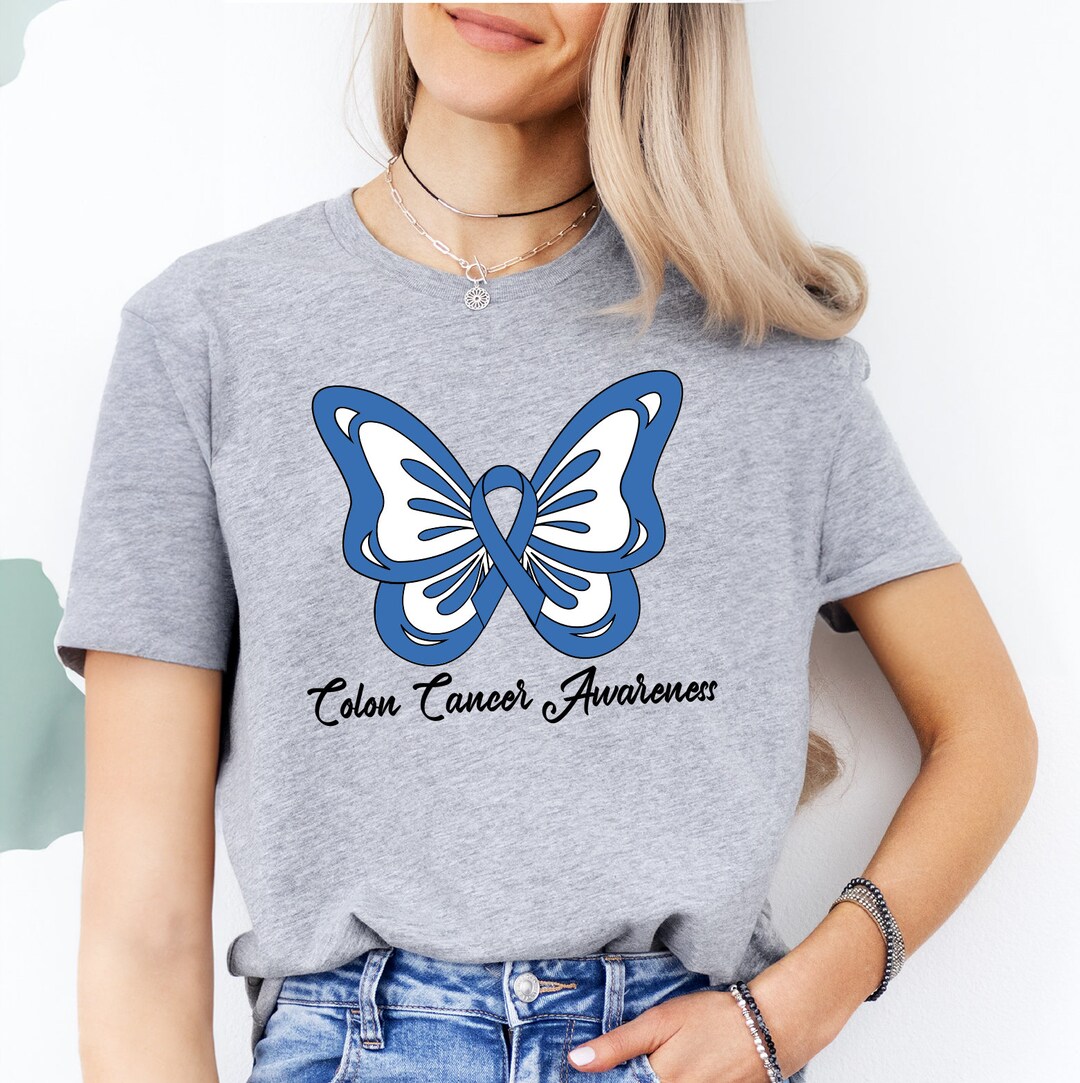 Colon Cancer Butterfly Squad and Warrior Shirt, Colorectal Cancer ...