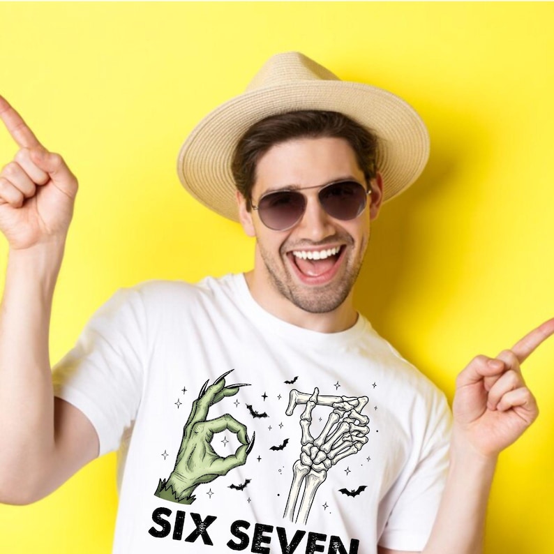 Six Seven Meme Png Bundle, Six Seven Png, 6 7 Meme Funny Skeleton Hands ...