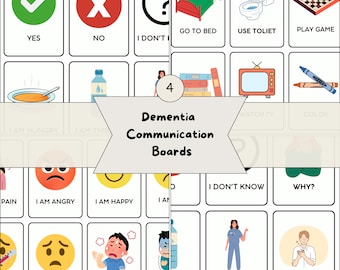 XL Dementia Communication Boards, Printable Communication Boards, PDF ...
