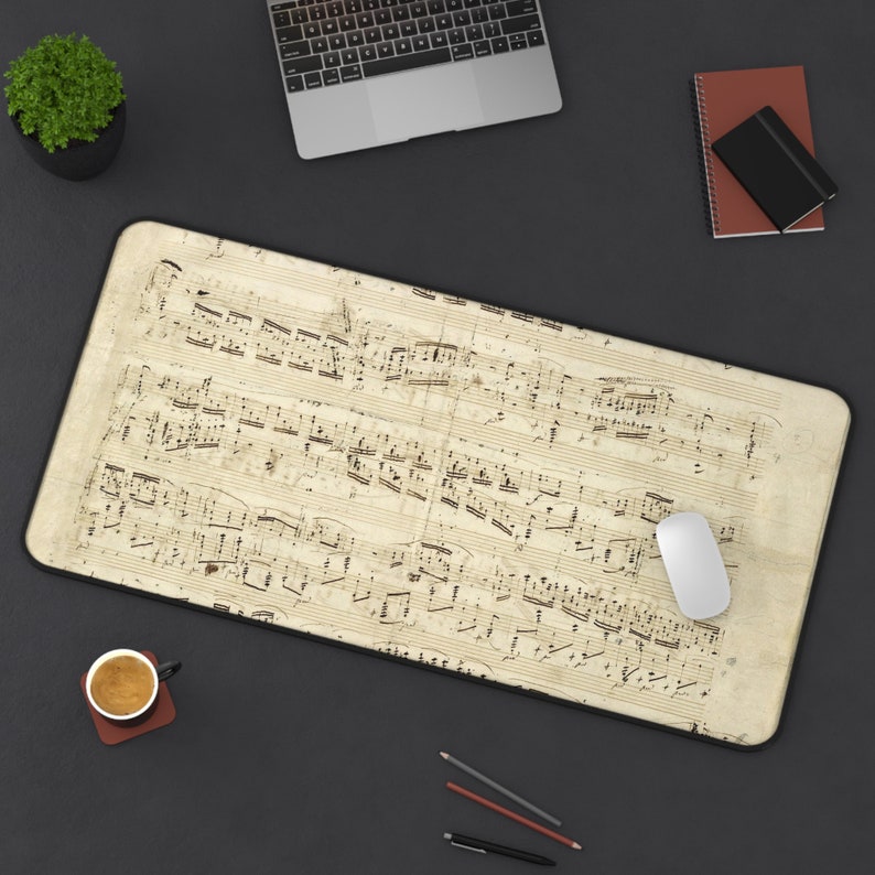 Sheet Music Desk Mat, TCG Playmat, 2 Sizes, Vintage Music, for Game ...