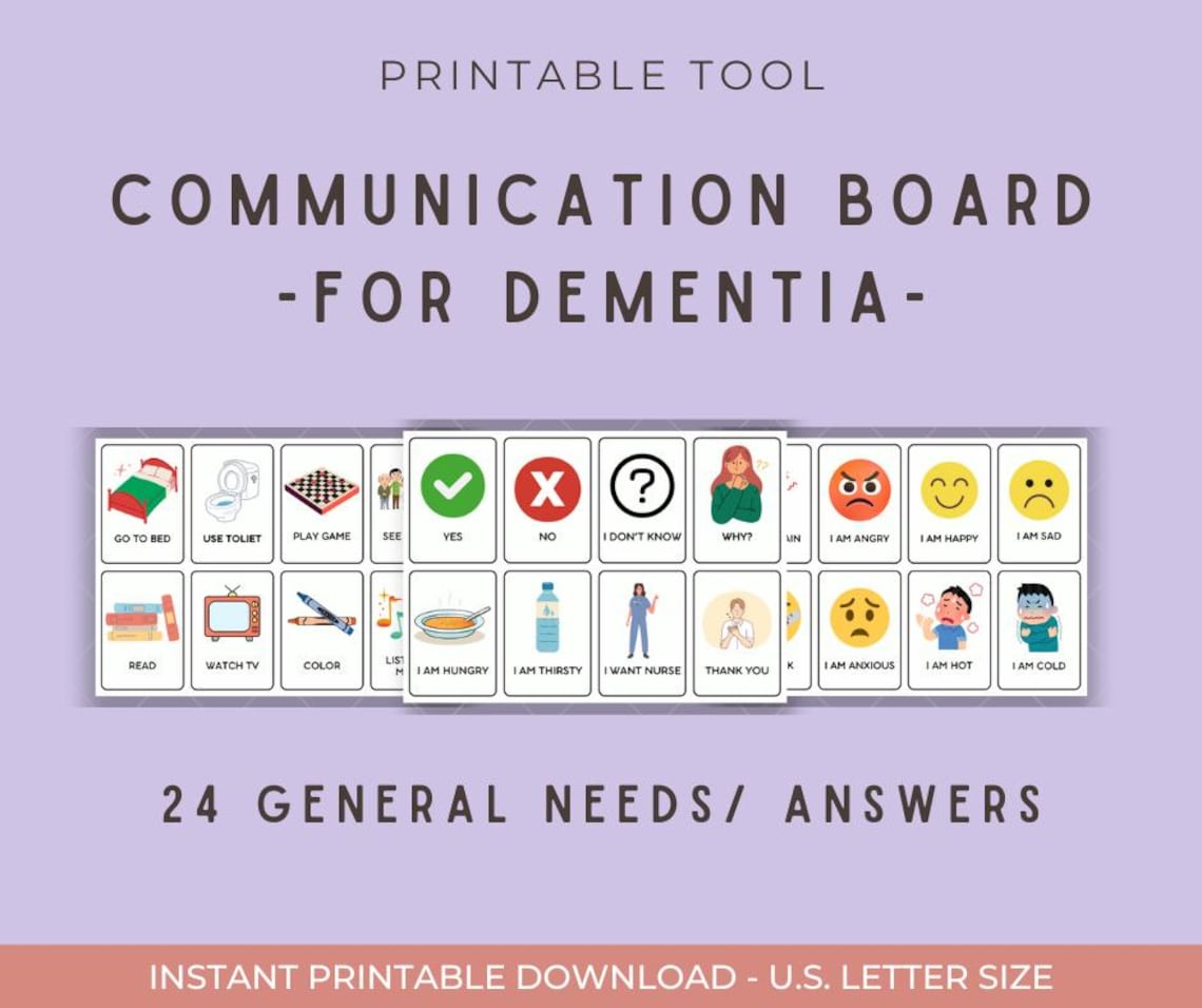 Dementia Communication Boards, Printable Communication Boards, PDF ...