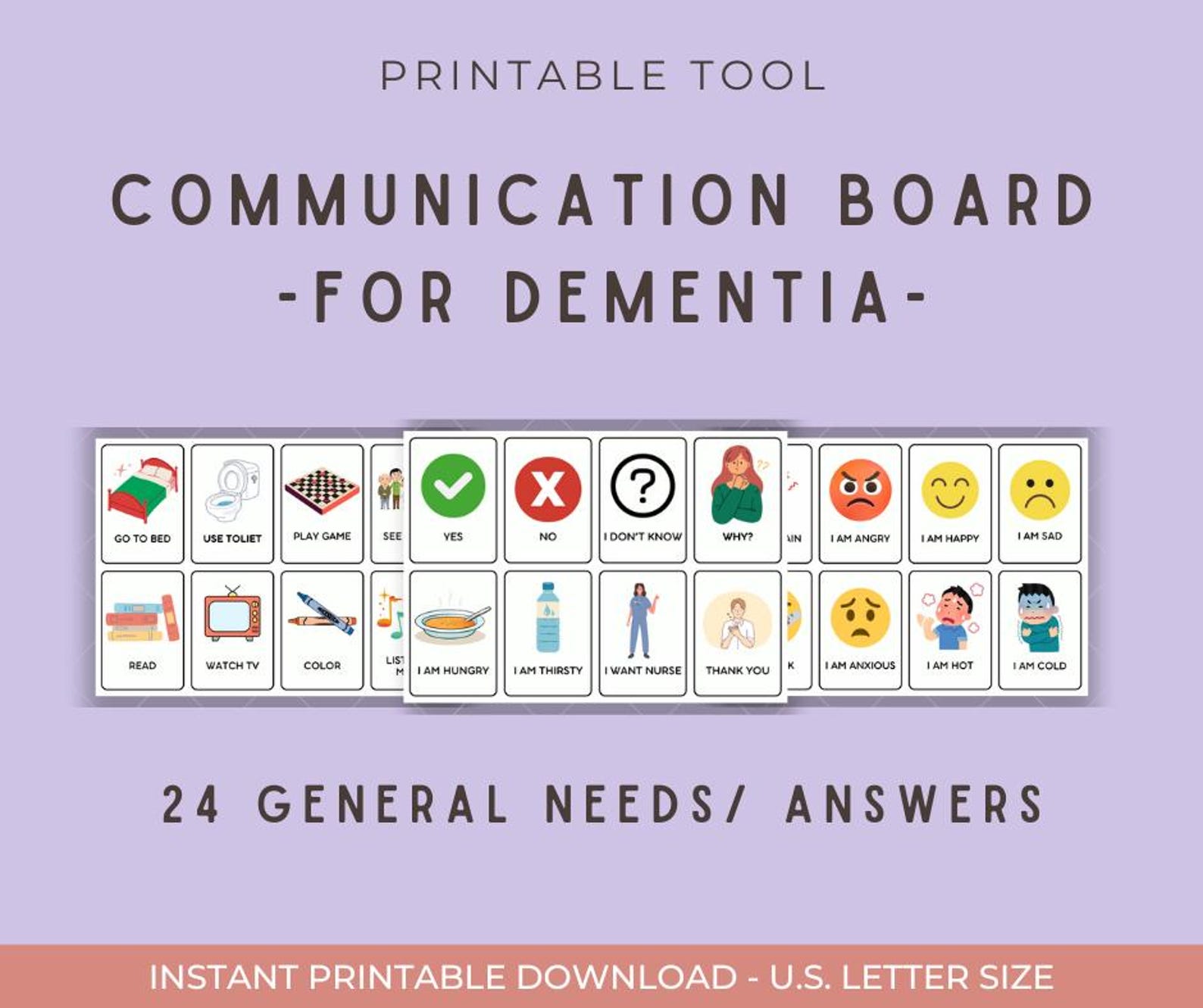 Dementia Communication Boards, Printable Communication Boards, PDF ...