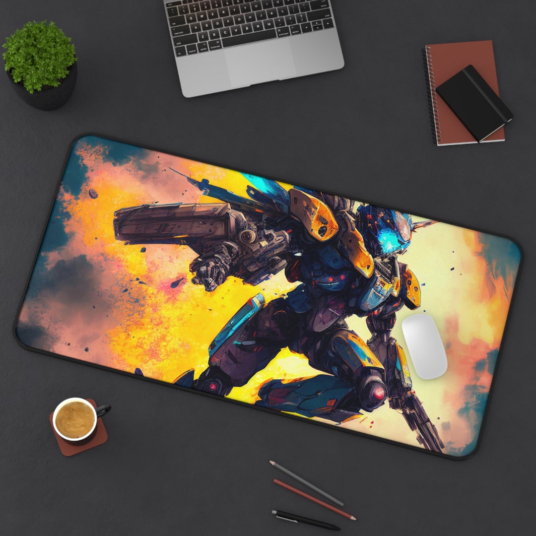 Mech Desk Mat, TCG Playmat, 2 Sizes, Battle Robot, for Game Room or ...