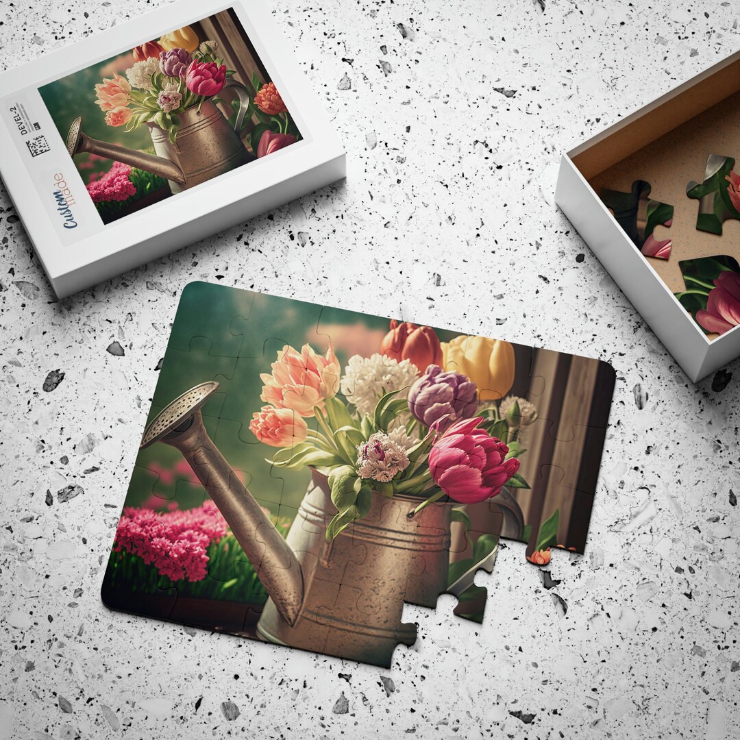 Dementia Puzzle, Adult 30-piece Puzzle, Springtime Flowers in Watering ...