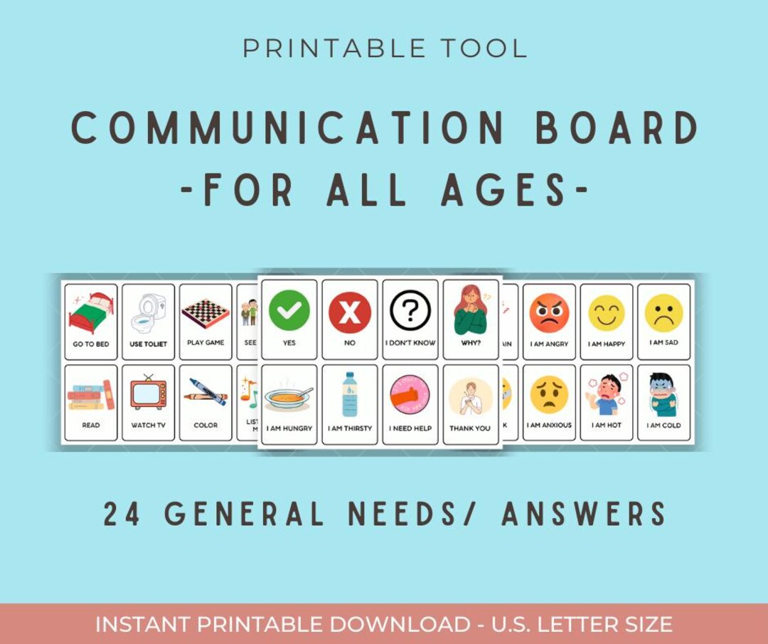 Communication Boards, Printable Communication Cards, Talking Cards PDF ...