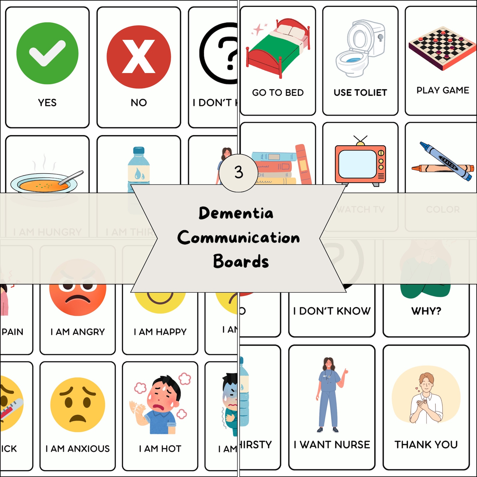 Dementia Communication Boards, Printable Communication Boards, PDF ...