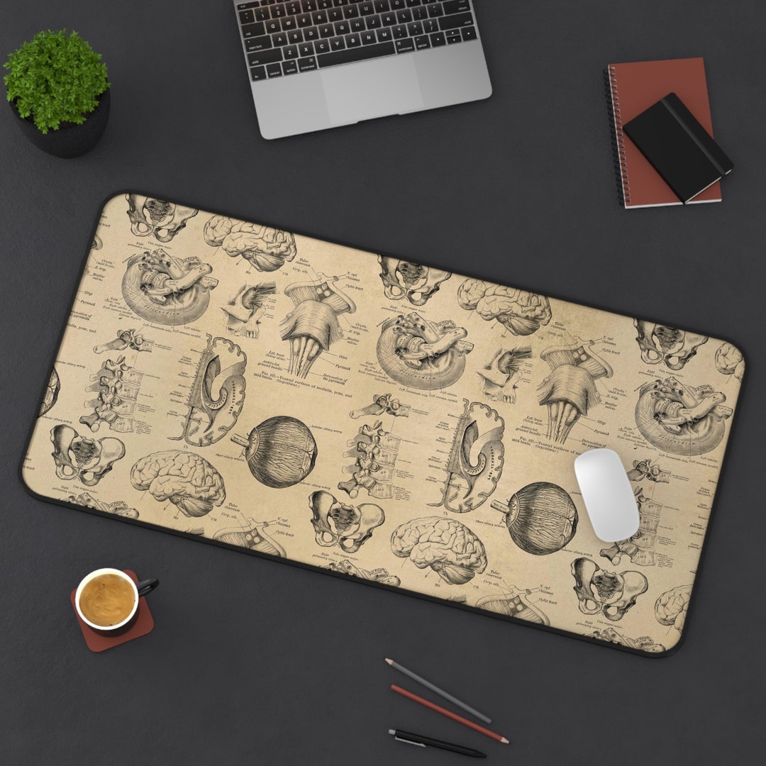 Vintage Skeleton Desk Mat, TCG Playmat, 2 Sizes, Human Anatomy, for ...