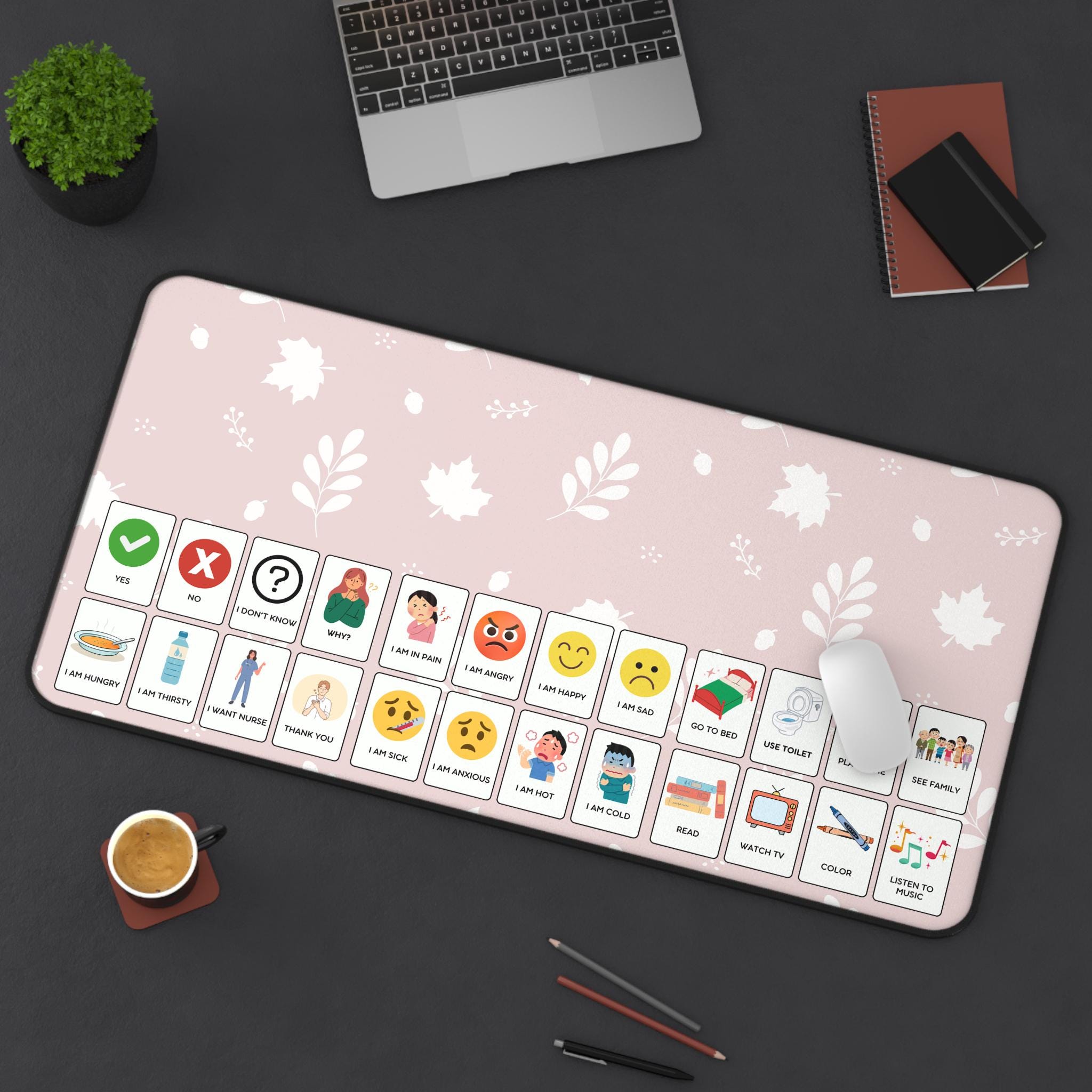 Soft Communication Board, Gift for Nursing Home Resident, Pink Bedside ...