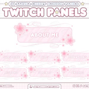 Sakura Twitch Panels for Streaming | Pink Cherry Blossom Stream Panels ...