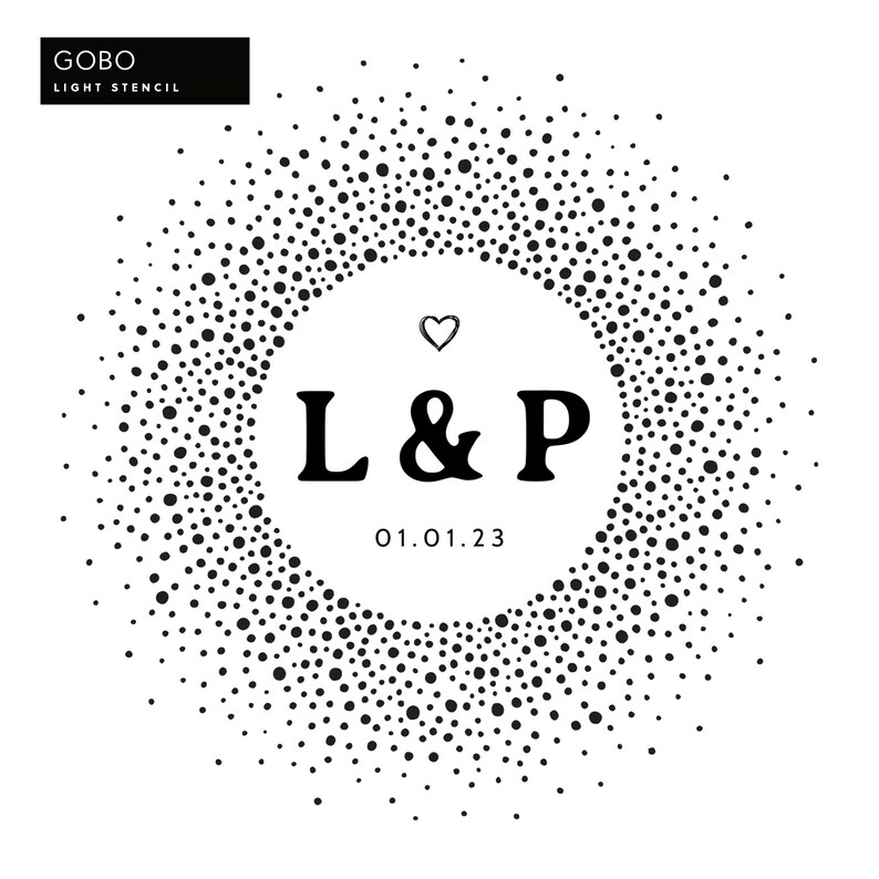 GOBO Light Projection, DIY Wedding Reception Monogram, Digital Template ...