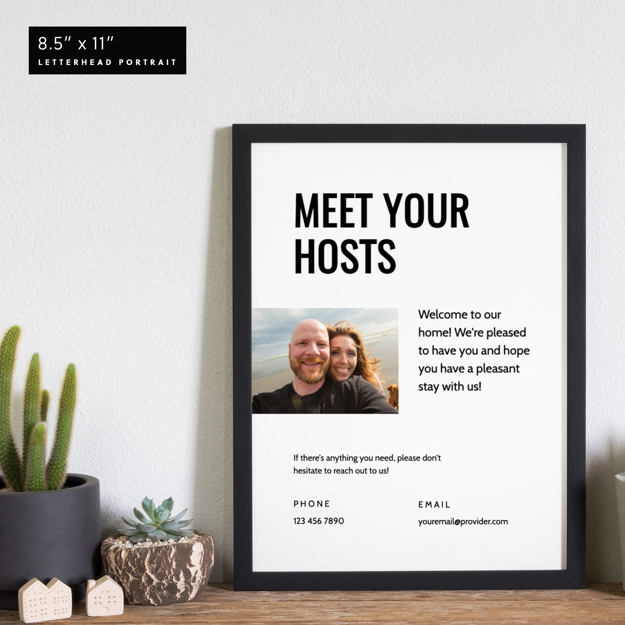 Meet Your Hosts Sign, About Sign, Airbnb/vrbo, Digital Template 5x7 and ...