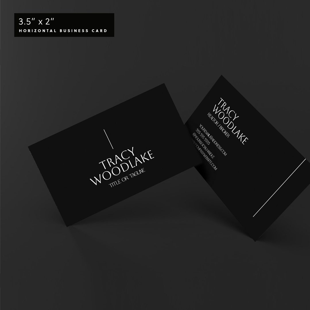 Real Estate Business Card 3.5x2 Horizontal and 2x3.5 Vertical, Digital ...