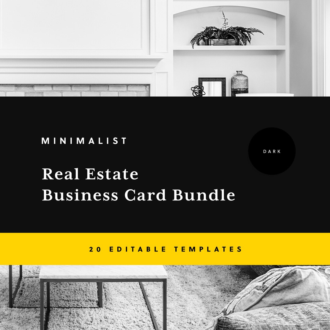 Real Estate Business Card 3.5x2 Horizontal and 2x3.5 Vertical, Digital ...
