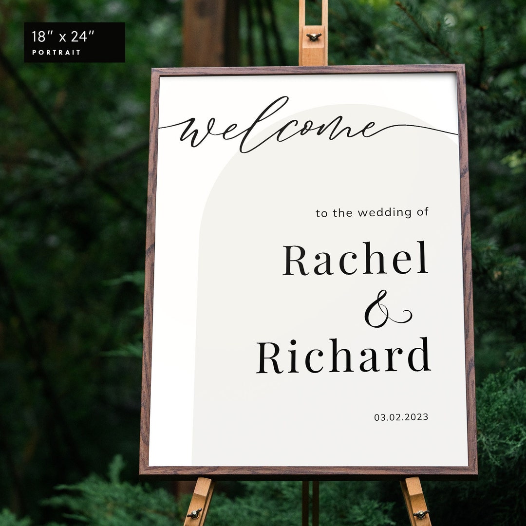 Welcome Sign Large Wedding Sign Digital Template 18x24 and - Etsy