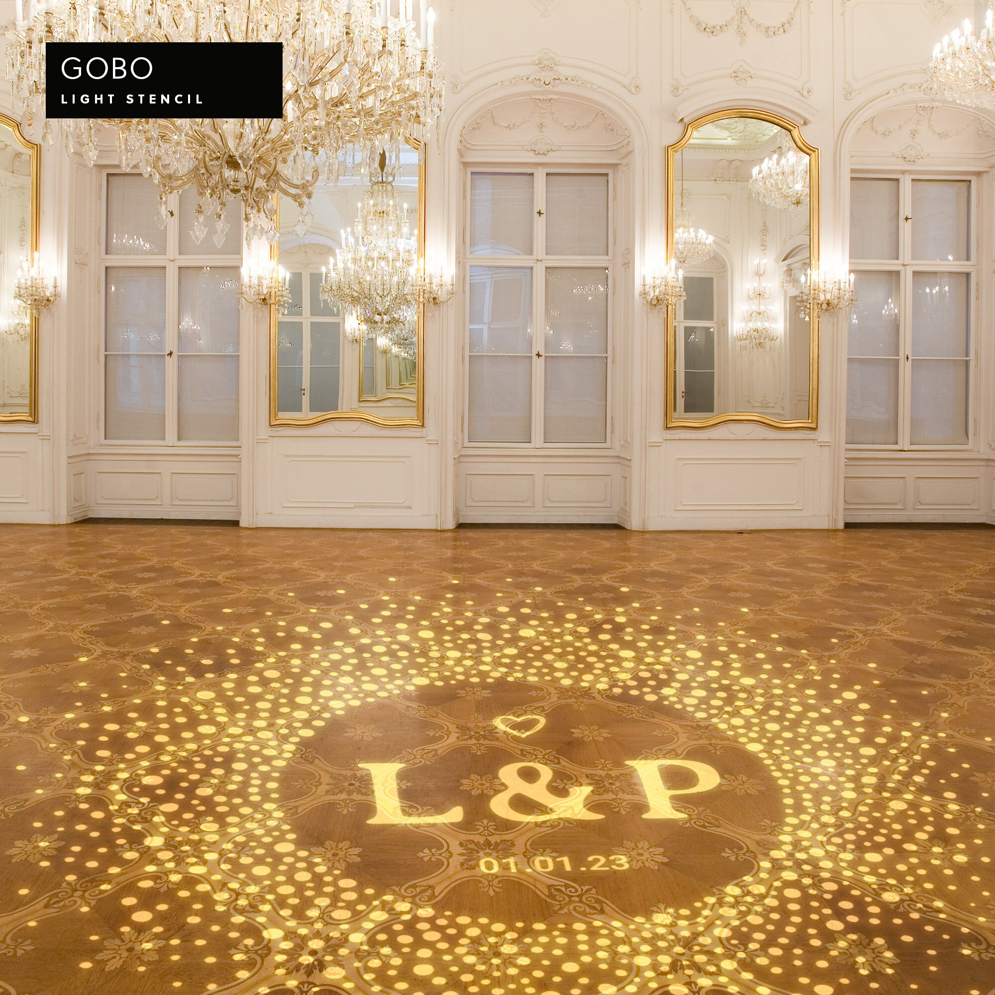 GOBO Light Projection, DIY Wedding Reception Monogram, Digital Template ...