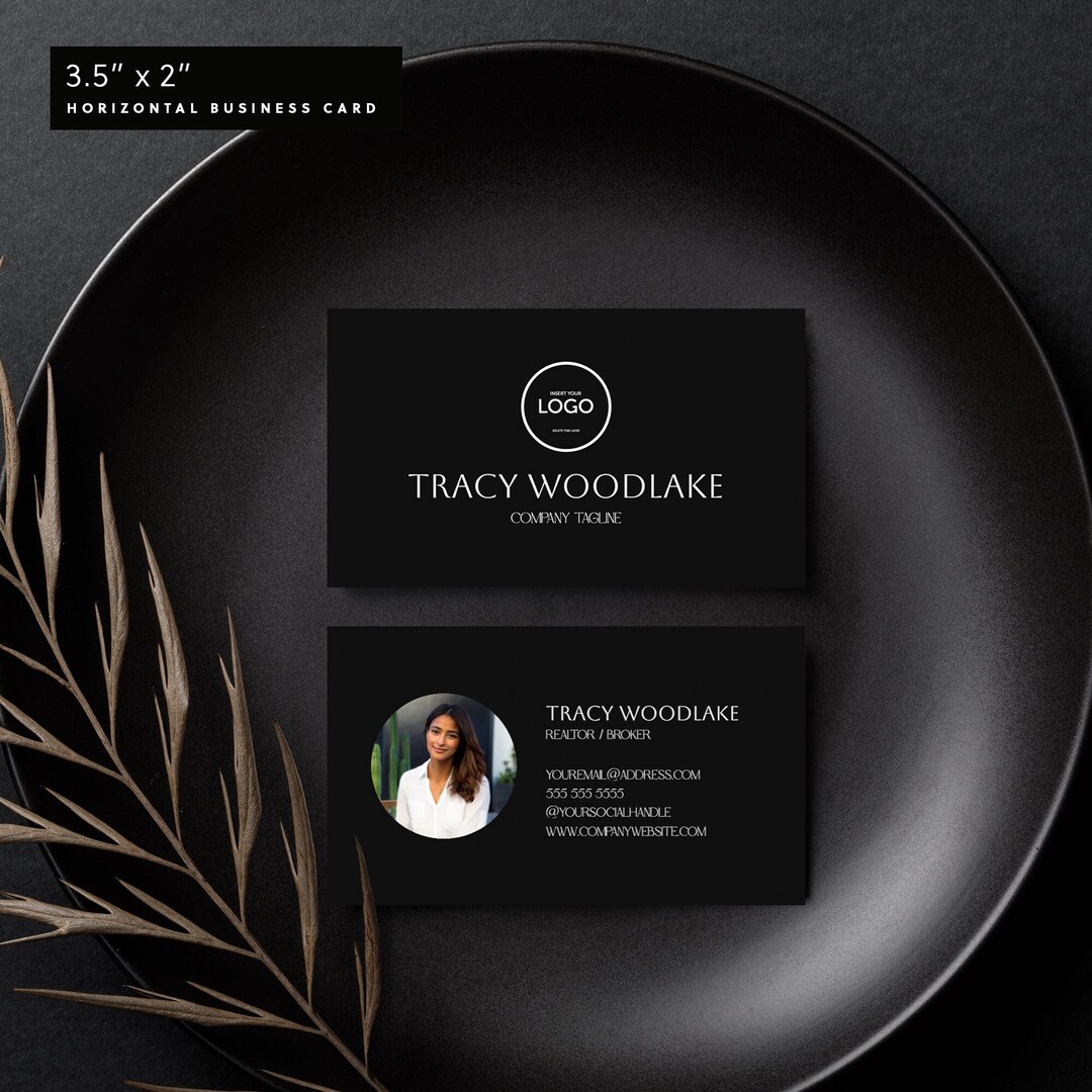 Real Estate Business Card 3.5x2 Horizontal and 2x3.5 Vertical, Digital ...