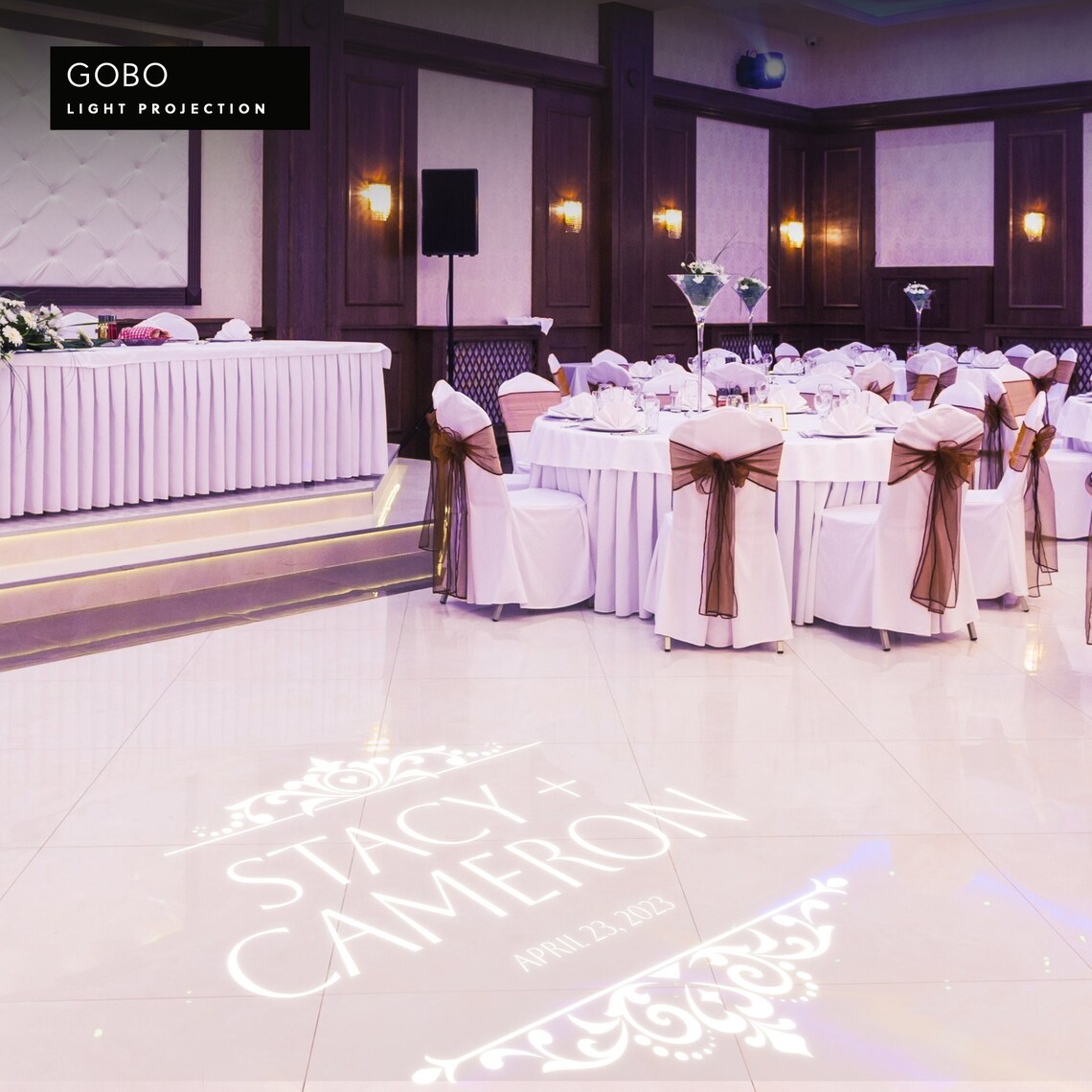 GOBO Light Projection, DIY Wedding Reception Monogram, Digital Template ...