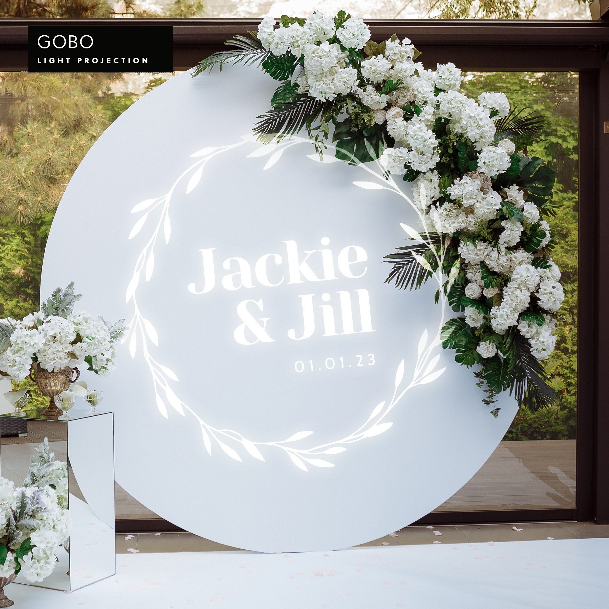 GOBO Light Projection, DIY Wedding Reception Monogram, Digital Template ...
