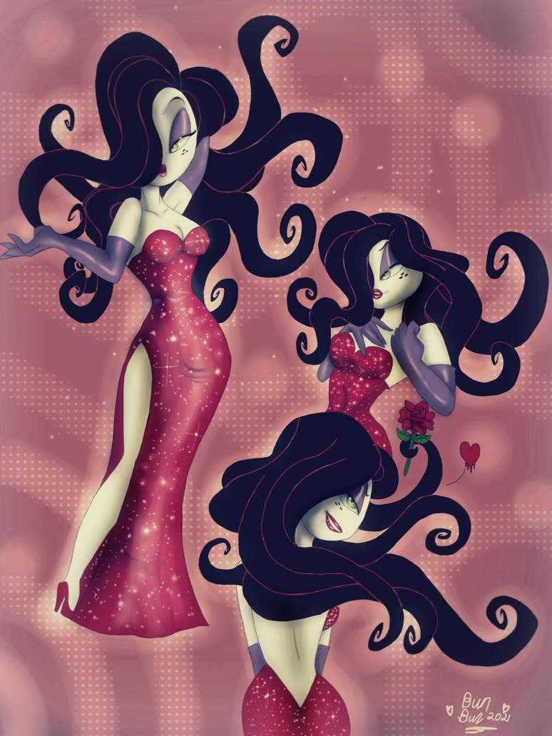 Downloadable Digital Art Crossover: Sedusa as Jessica Rabbit - Etsy