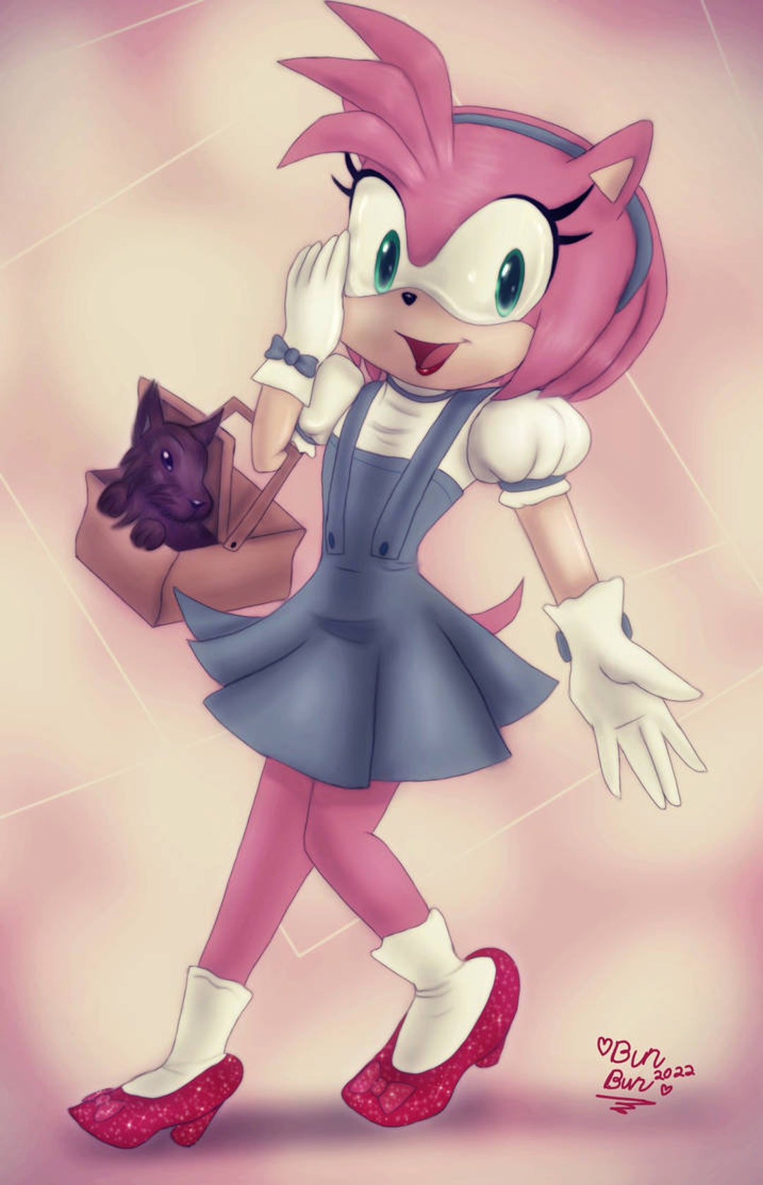 Digital Art Crossover: Amy Rose as Dorothy Gale - Etsy
