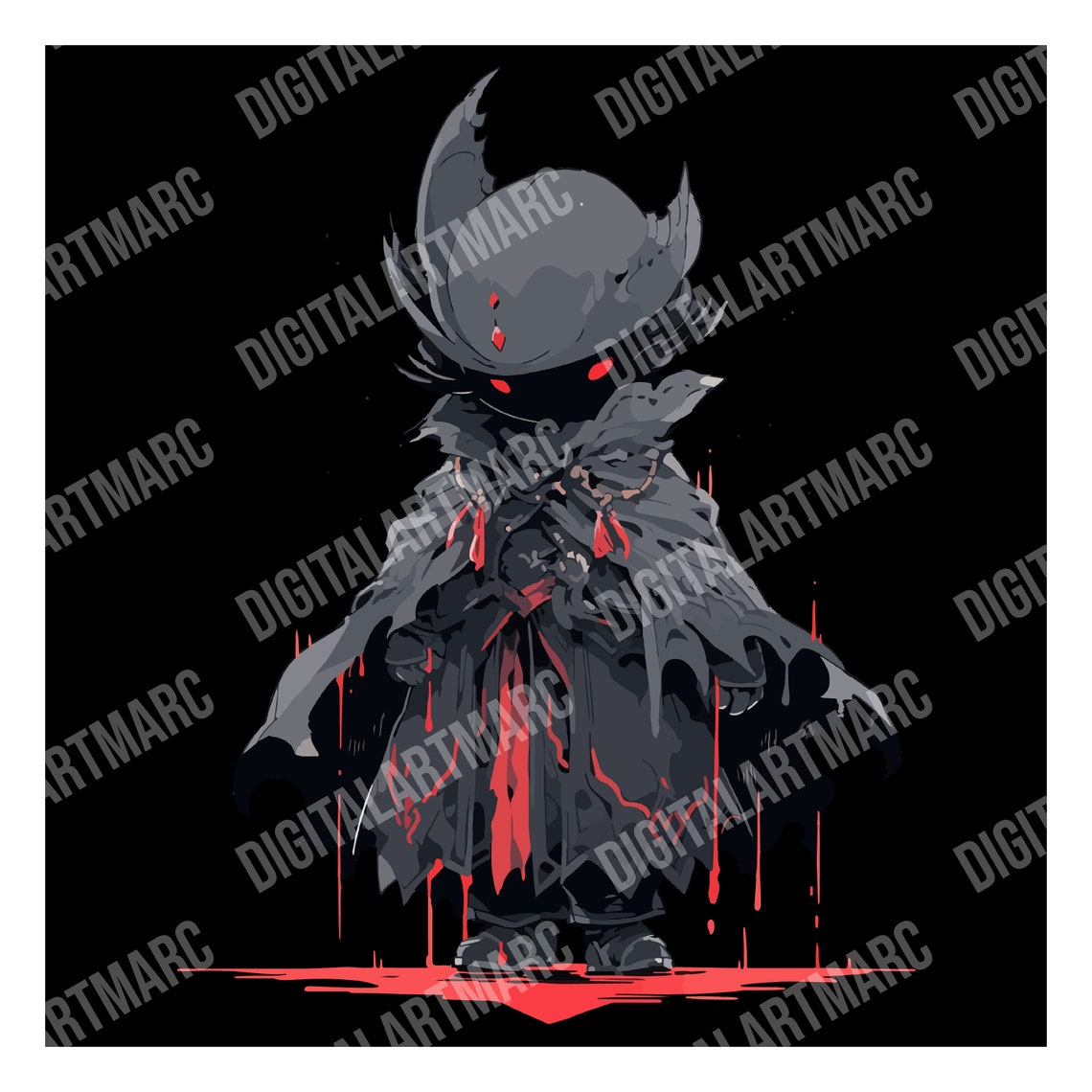 Bloodborne Inspired Bundle - 4 Cute Bloodborne Chibi Cartoon Characters ...