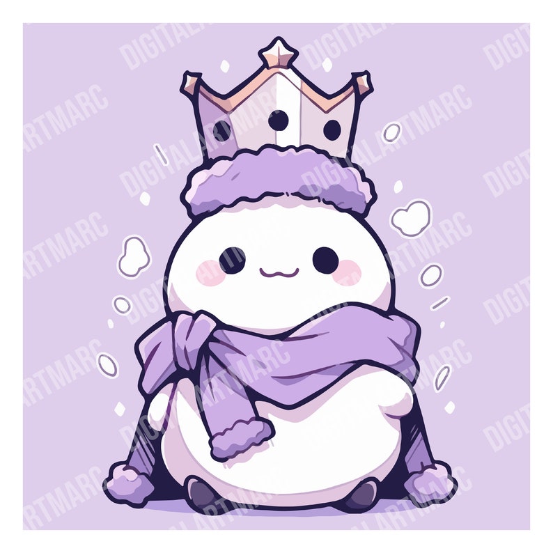 Snowman Christmas Bundle, 8 Cute Chibi Cartoon Snowmen, Transparent PNG ...