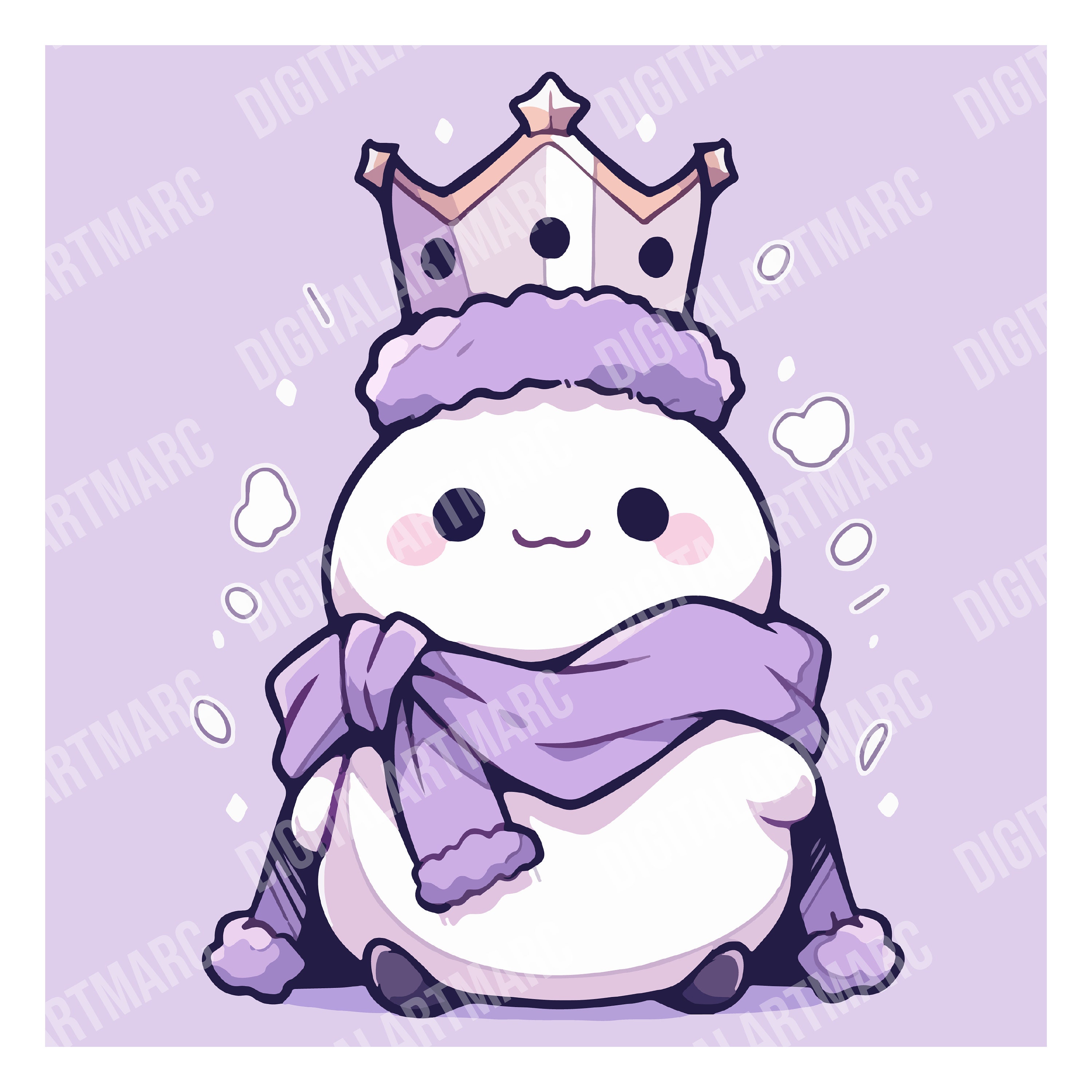 Snowman Christmas Bundle, 8 Cute Chibi Cartoon Snowmen, Transparent PNG ...